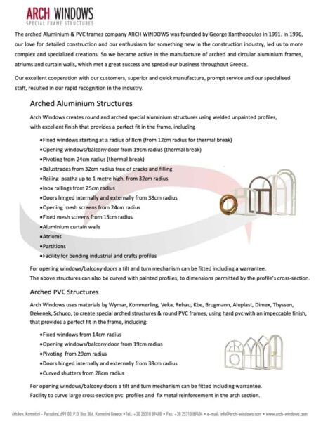 Company Brochure - Arch Windows